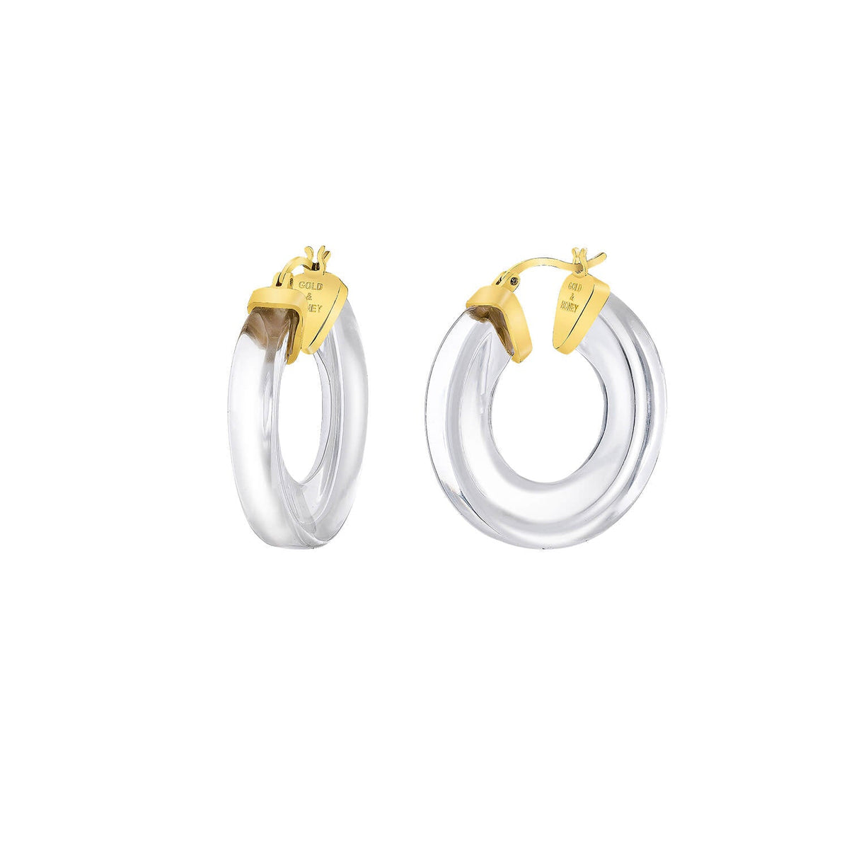 Streamline clear lucite hoop earrings – Susan Hanover Jewelry