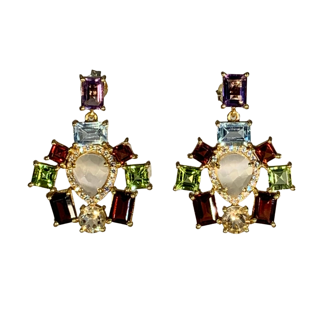 Semi precious drop earrings - Chiffon – Susan Hanover Jewelry