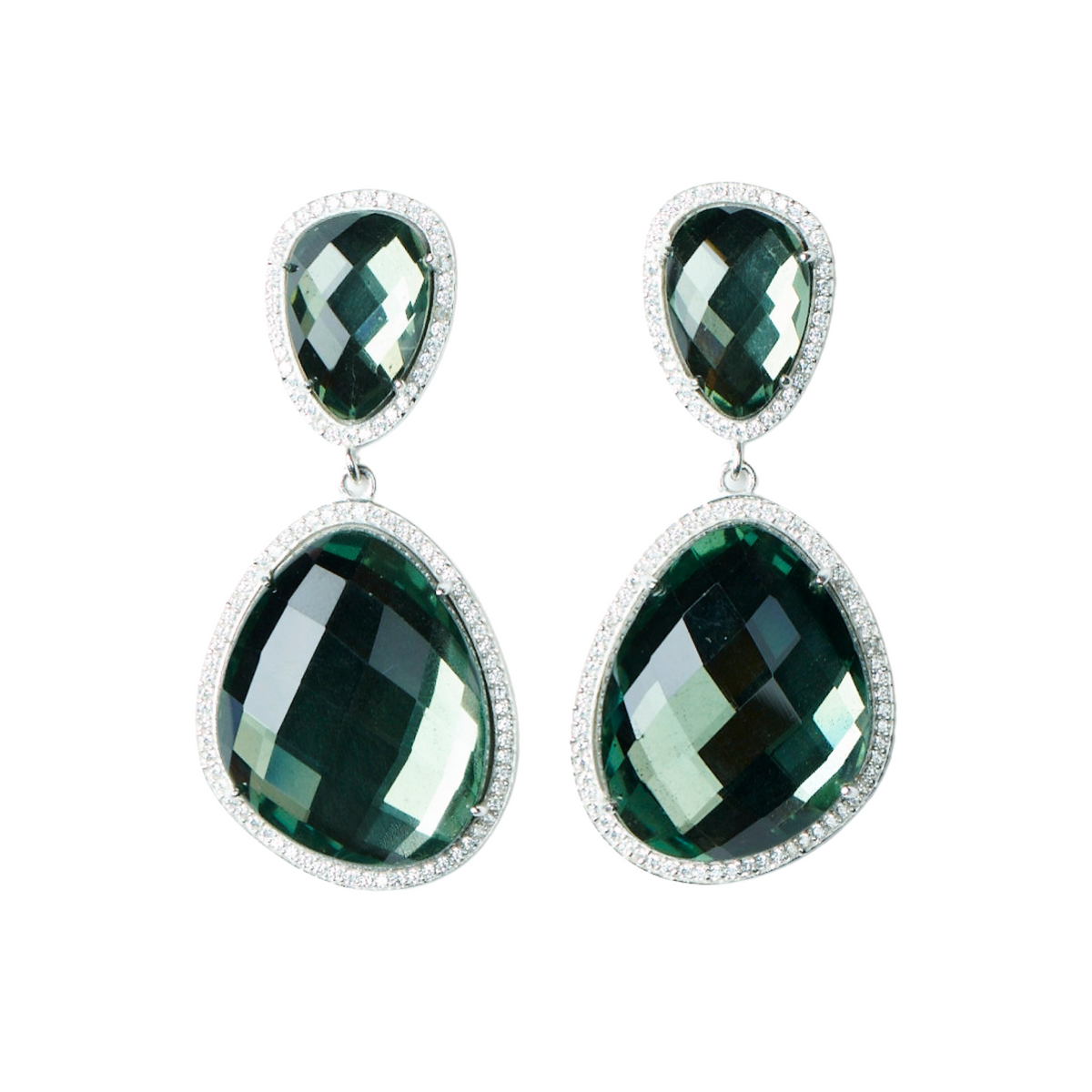 Glimmer and Glow Freeform Drop Earrings - Green Pyrite – Susan Hanover ...
